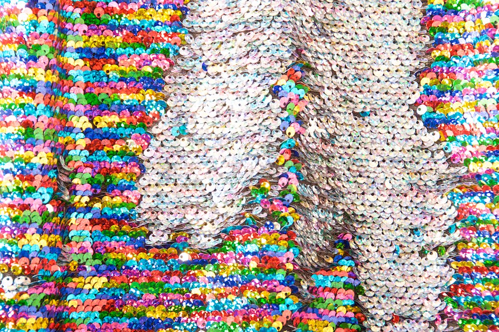 Reversible Stretch Sequins (Silver/Multi/Blac